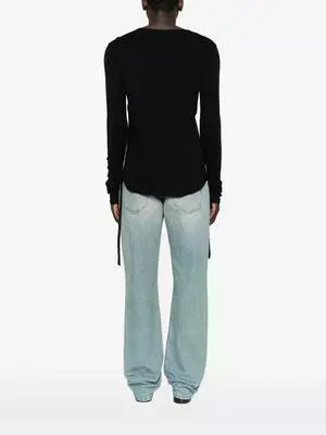 ANN DEMEULEMEESTER Ruched-detail Button-up Sweater