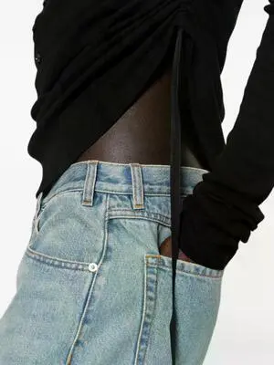 ANN DEMEULEMEESTER Ruched-detail Button-up Sweater