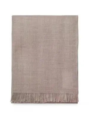 Eric Bompard Cashmere-voile Fringed Scarf - Neutrals