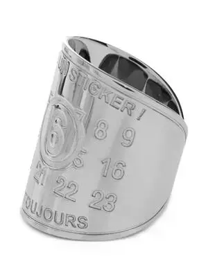 MAISON MARGIELA Souvenir Logo Engraved Wide Ring