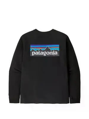 Patagonia Logo-print Long-sleeved T-shirt - Black