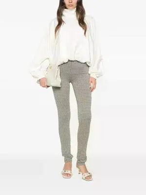 Patrizia Pepe Houndstooth Slim-fit Trousers
