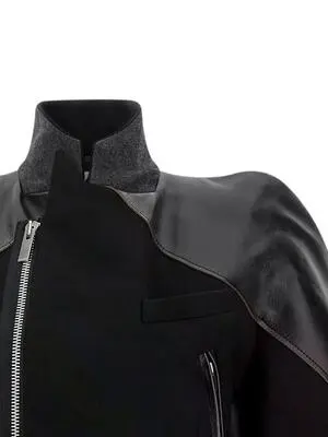 Sacai Sculptural Shoulder Melton Wool Jacket