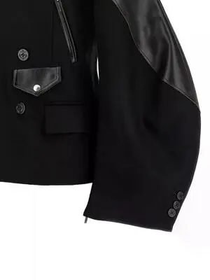 Sacai Sculptural Shoulder Melton Wool Jacket
