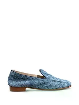 CALCE CALCE Baby Silk Woven Suede Loafers