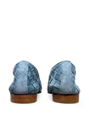CALCE Baby Silk Woven Suede Loafers