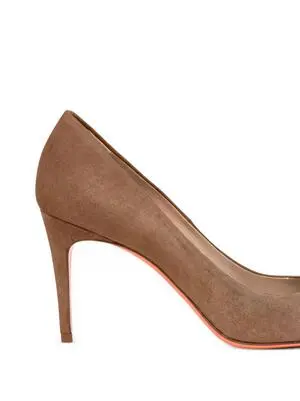 Santoni Sibille Suede Pointed-toe Stiletto Pumps