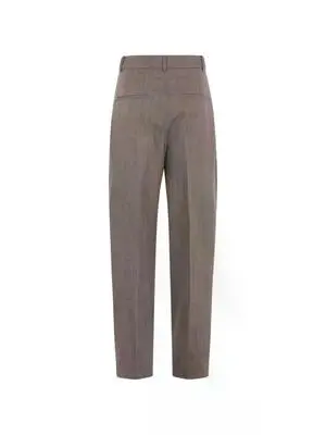 RÓHE Pleat-detail Slub-texture Trousers