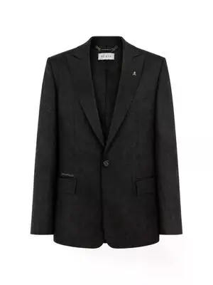 Philipp Plein Jacquard Blazer Regular Fit Monogram - Black