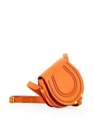 Chloé Marcie Leather Mini Crossbody Bag - Orange