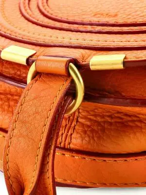 Chloé Marcie Leather Mini Crossbody Bag - Orange