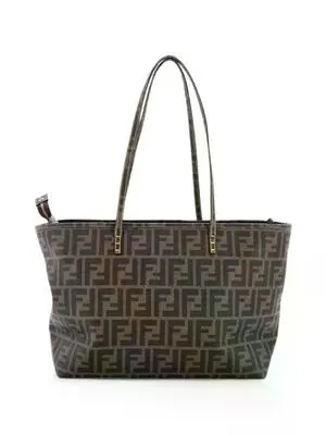 Fendi Roll Zucca Coated Canvas Medium Tote Bag