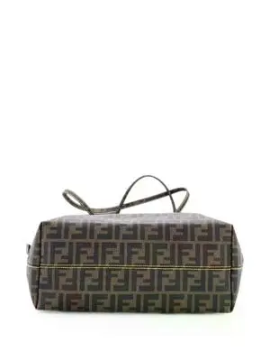 Fendi Roll Zucca Coated Canvas Medium Tote Bag