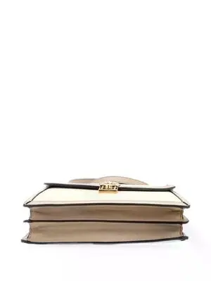 Gucci Ophidia Flap Top Handle Bag Gg Coated Canvas Small Satchel - Brown
