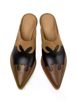 Camper Panelled Leather Mules