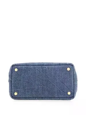 Prada Canapa Convertible Denim Mini Tote Bag