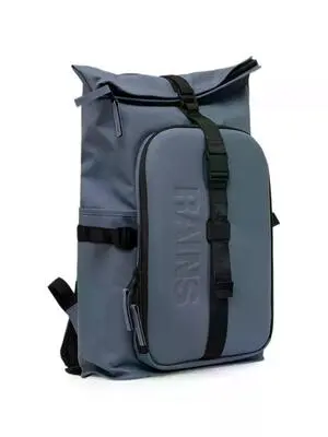 Rains Logo-embossed Roll-top Backpack