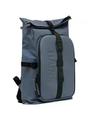 Rains Logo-embossed Roll-top Backpack