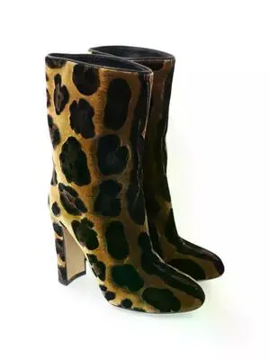 Dolce & Gabbana Leopard-print Calf Boots