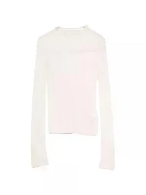Patrizia Pepe Ribbed Funnel-neck Knit - Neutrals