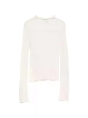 Patrizia Pepe Ribbed Funnel-neck Knit
