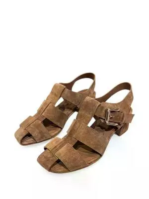 CALCE Buckle-fastening Leather Sandals