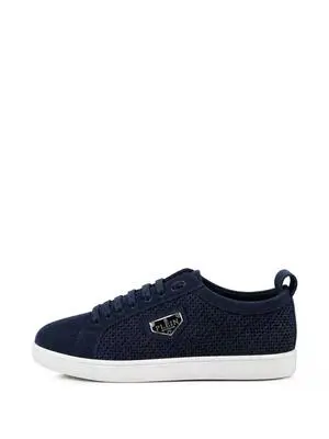Philipp Plein Perforated Suede Low-top Sneakers - Blue