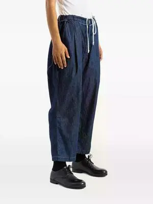 COTTLE Gurkha Pleated Drawstring-waist Jeans