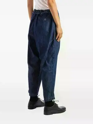 COTTLE Gurkha Pleated Drawstring-waist Jeans