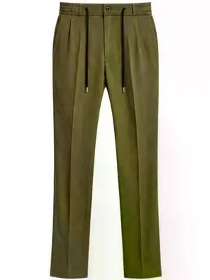 Tagliatore Pleated Drawstring-waist Trousers - Green
