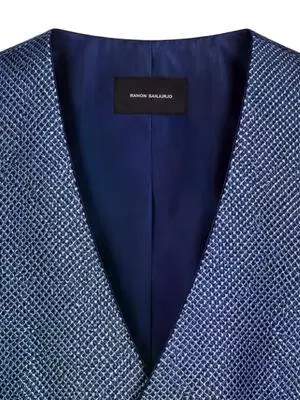 RAMON SANJURJO Double-breasted Textured Waistcoat
