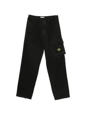 Stone Island Logo-patch Cargo Pants - Black