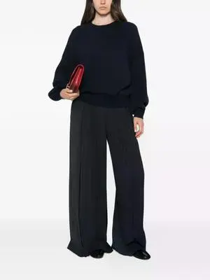 LISA YANG Vieira Ribbed-trim Long-sleeve Sweater - Blue