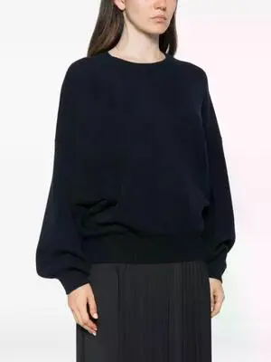 LISA YANG Vieira Ribbed-trim Long-sleeve Sweater - Blue
