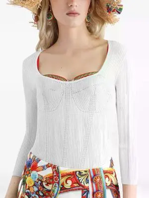 Dolce & Gabbana Viscose Rib-knit Pullover