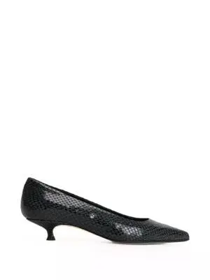 AeydĒ Cari Snakeskin-effect Pumps - Green