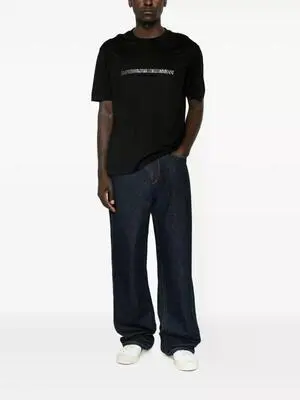 Emporio Armani Logo-print Short-sleeve T-shirt - Black