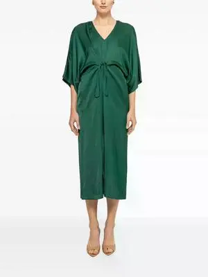 NISSA Drawstring Viscose Midi Dress