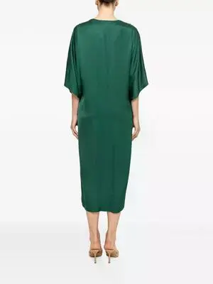 NISSA Drawstring Viscose Midi Dress
