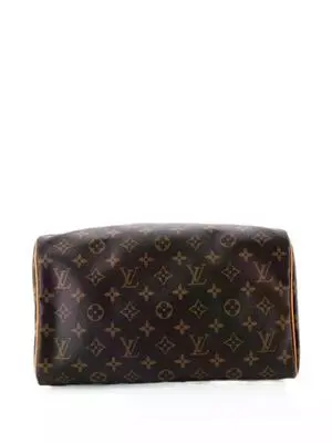 LOUIS VUITTON Speedy Monogram Canvas 30 Satchel Handbag - Brown