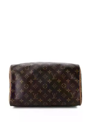 LOUIS VUITTON Speedy Monogram Canvas 30 Satchel Handbag - Brown