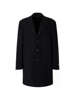 Canali Single-breasted Notched-lapels Coat - Blue