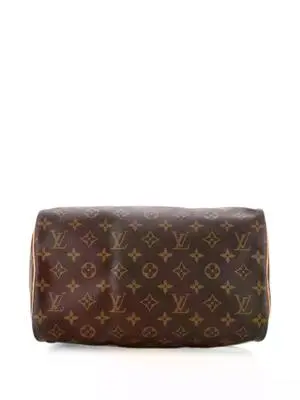 LOUIS VUITTON Speedy Handbag Monogram Canvas 30 Satchel - Brown