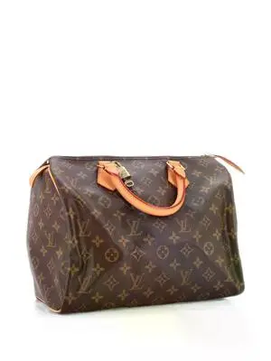 LOUIS VUITTON Speedy Handbag Monogram Canvas 30 Satchel - Brown