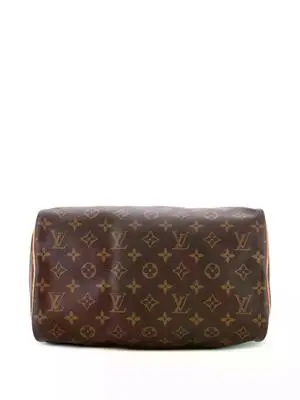 LOUIS VUITTON Speedy Handbag Monogram Canvas 30 Satchel - Brown