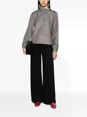 Patrizia Pepe Button-detail High-neck Blouse