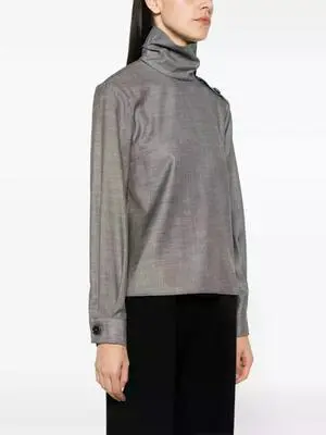 Patrizia Pepe High-neck Blouse With Button Detail