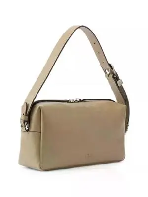 Pinko Love Birds Leather Shoulder Bag - Neutrals