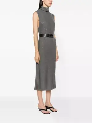 Patrizia Pepe Belted Sequin Embellished Dress