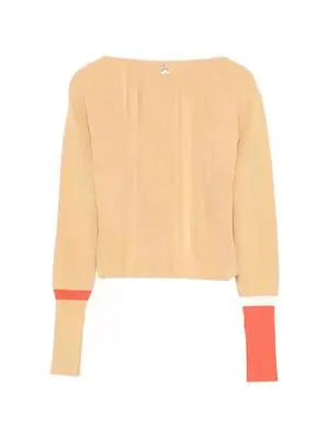 Patrizia Pepe Color-block Wrap-front Knit - Neutrals